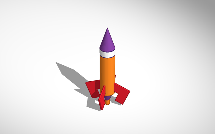 3D design water rocket - Tinkercad