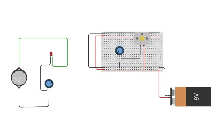 Circuit design speed controlled motor - Tinkercad