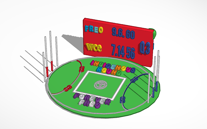 3D design AFL Field - Tinkercad