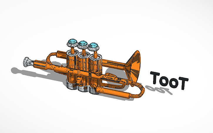 3D design trumpet 3d model | Tinkercad