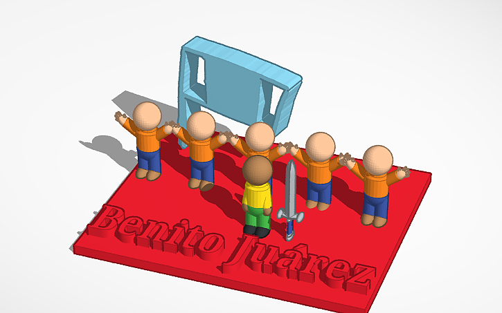 3D design Benito Juárez - Tinkercad