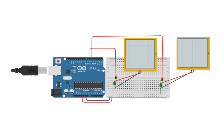 Circuit Design Timer1 E Timer2 Modo Normal Tinkercad