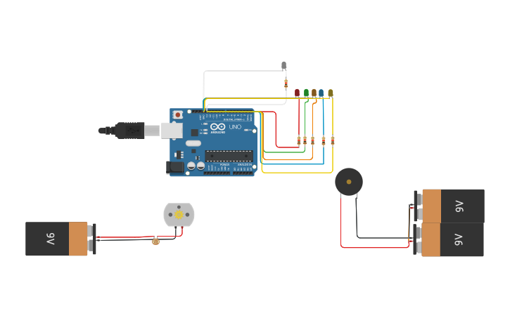 Circuit design \Easy LED Light | Tinkercad