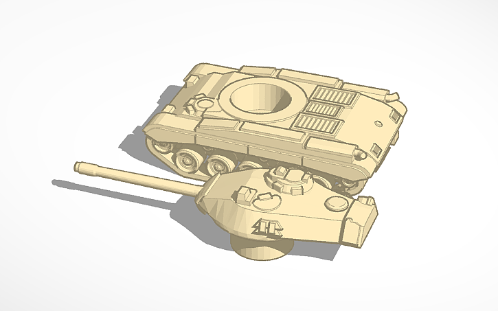 3D design M41 Bulldog Light Tank For 3D Printing - Tinkercad