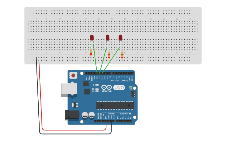 Circuit design Copy of Pisca_LED_Prof | Tinkercad