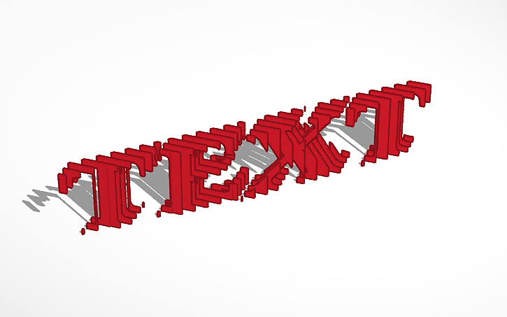 3D design TEXT? - Tinkercad
