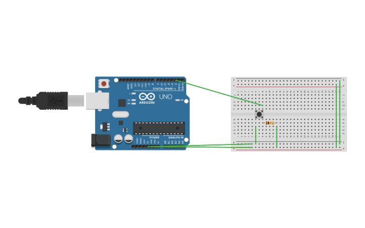 Circuit design [Lab] 9a_Button_Digital Read - Tinkercad