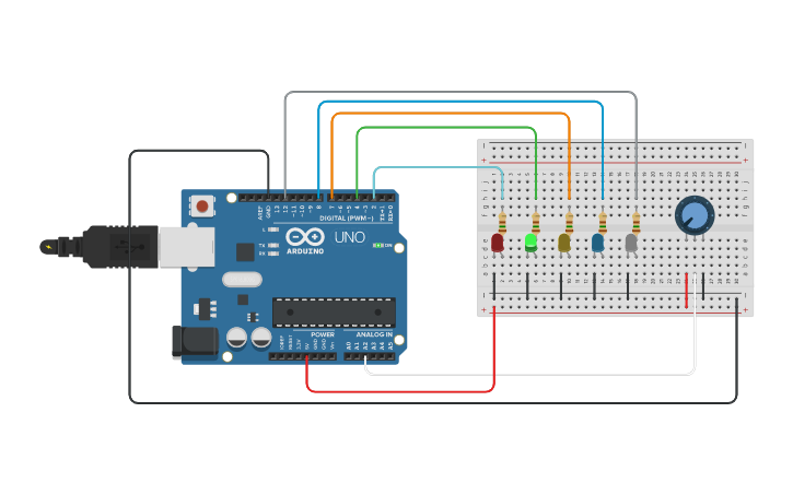 Circuit design Trabalho 1 - Desafio da semana 3 | Tinkercad