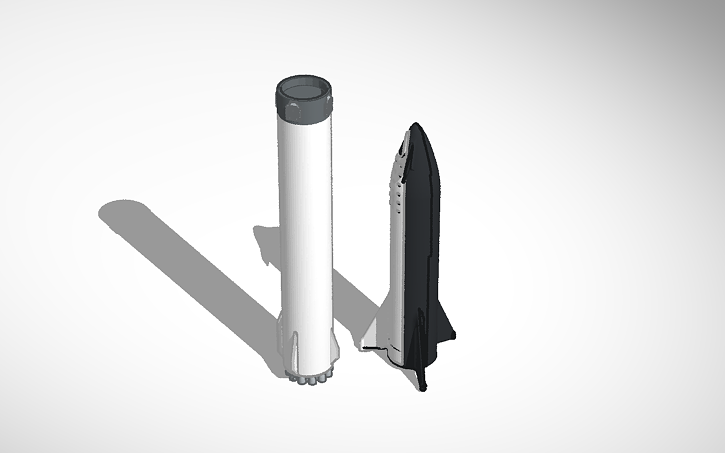 3D design BFR booster and starship | Tinkercad