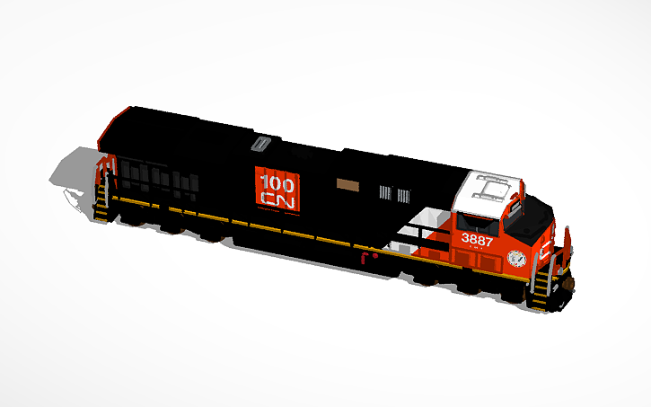 3D design Canadian National ES44AC 3887 (V3) | Tinkercad