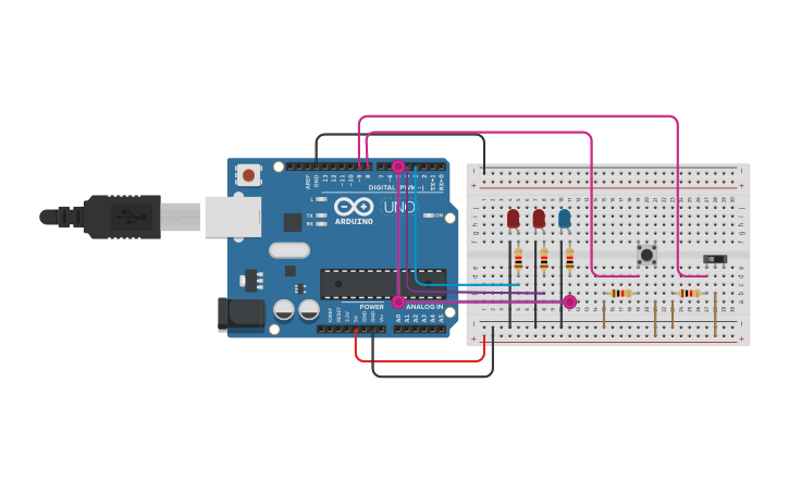Circuit design Logic Gates - Tinkercad