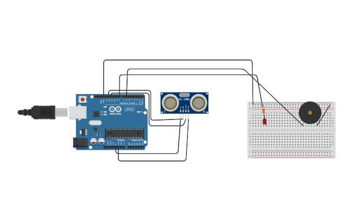 Circuit Design Сигналізація Tinkercad