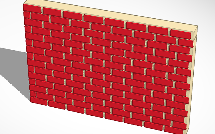 3D design Dual Wall (Brick/Plain) - Tinkercad