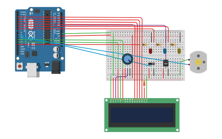 Circuit design Air Conditioner - Tinkercad