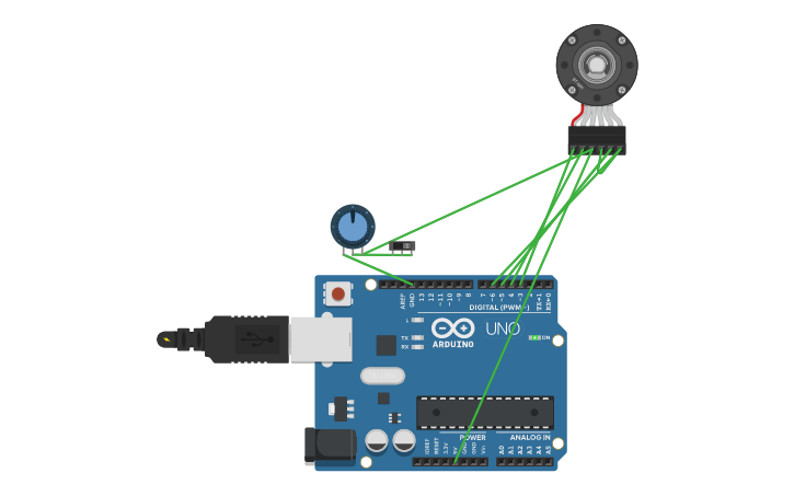 Circuit design Encoder - Tinkercad