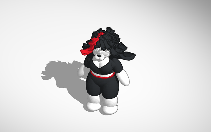 3D design Claire with cursed face - Tinkercad