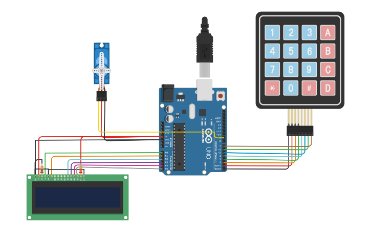 Circuit Design Digital Lock Combination Tinkercad