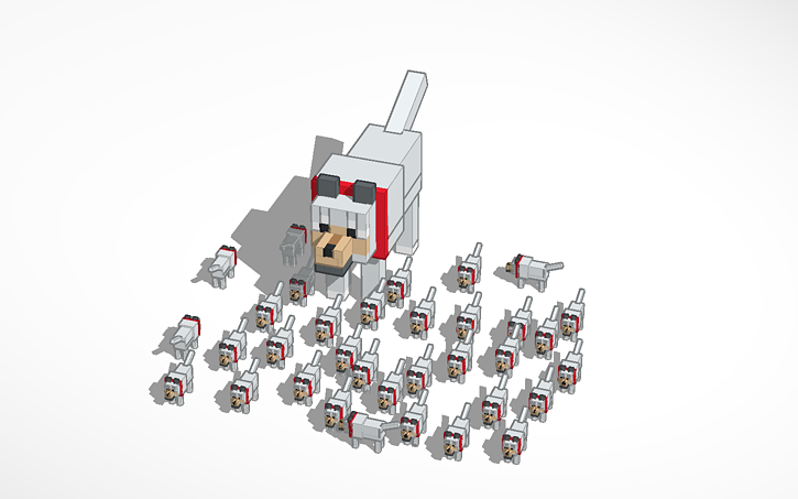 3D design Wolf Pack - Tinkercad