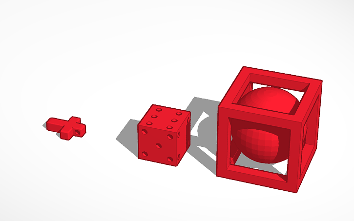 3D design Ball in box - Tinkercad