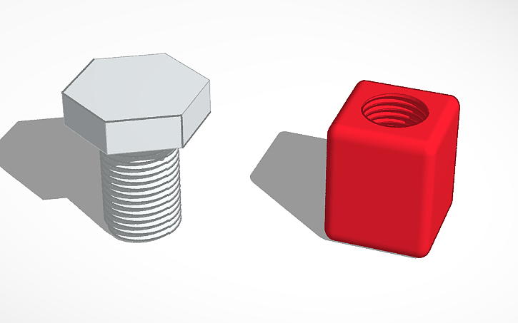 3D design bolt - Tinkercad