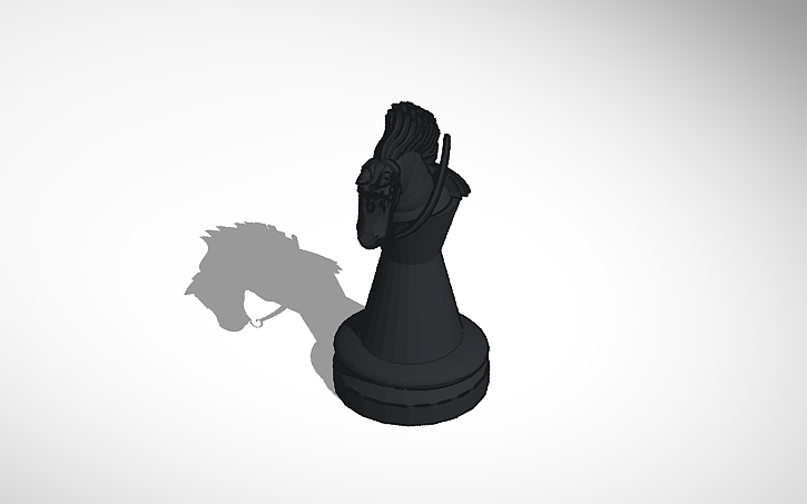 3D design Knight chess - Tinkercad