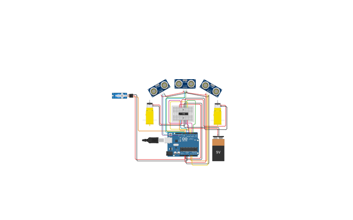 Circuit design 3102 - CLEANER ROBOT - Tinkercad