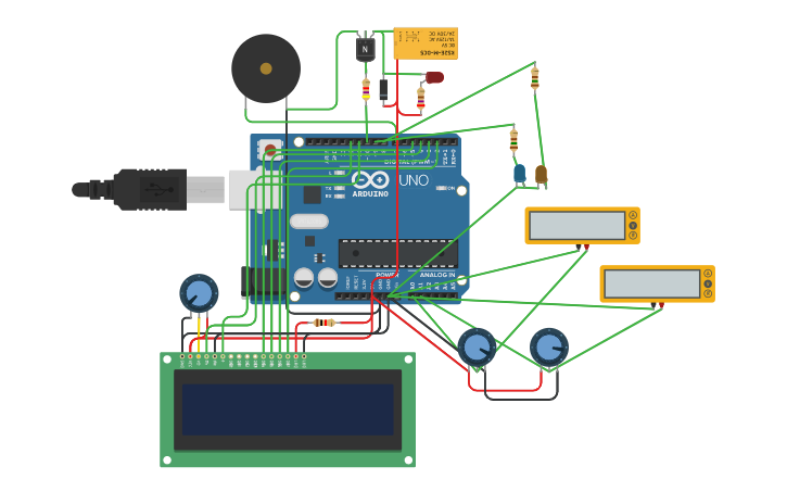 Circuit design LPG and O2 DETECTOR - Tinkercad