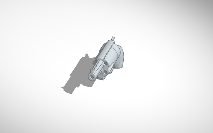 3D design golden revolver with snub nose | Tinkercad