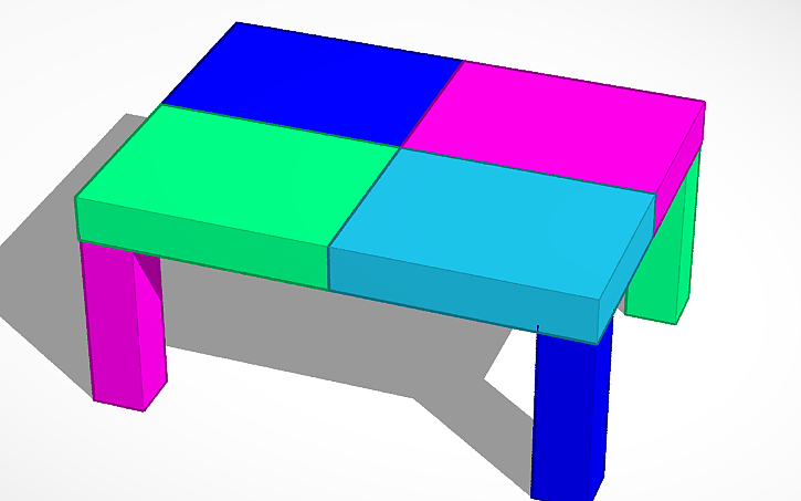 3d Design Table Tinkercad
