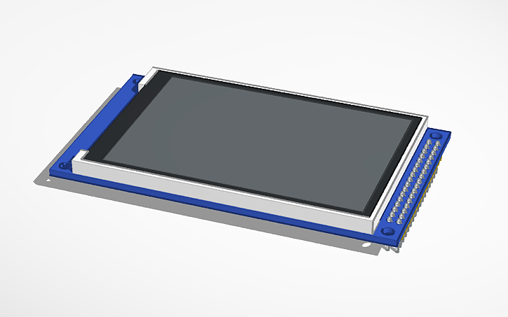 3D design TFT 3.5 display (480x320) - Tinkercad