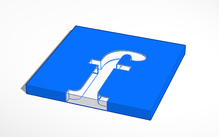 3D design Logo de facebook | Tinkercad