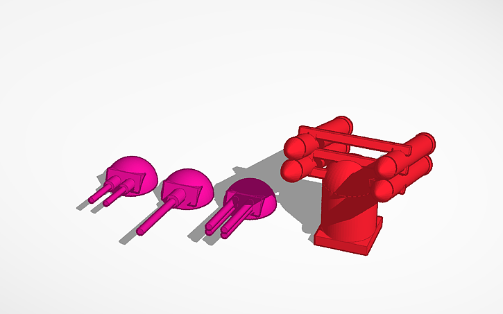 3d Design Warship Turrets Tinkercad