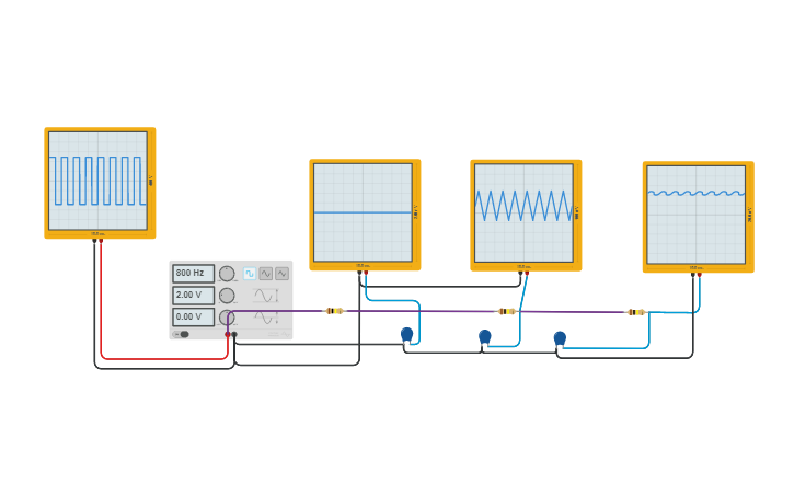 Circuit design square wave to sine - Tinkercad