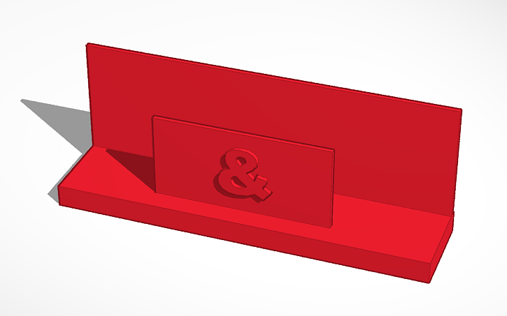 3D design @ Letter Stand - Tinkercad