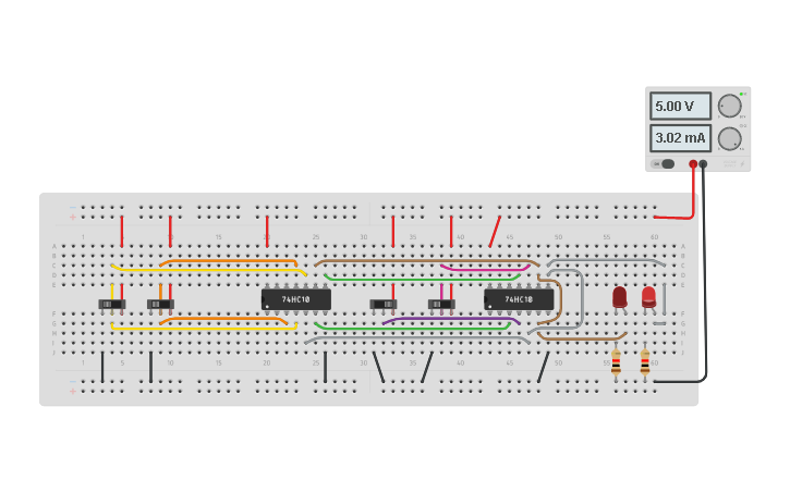Circuit design t flip flop | Tinkercad