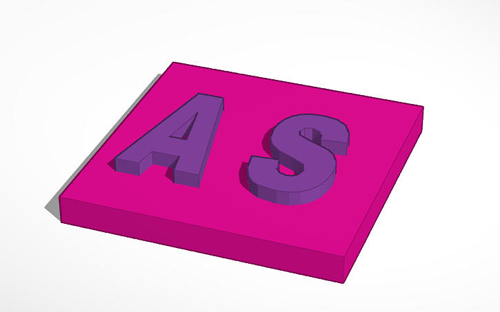 3d Design Initials As Tinkercad