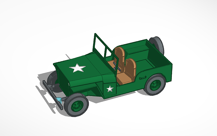 3D design Army Jeep - Tinkercad