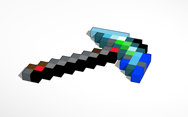 3D design the ultimate pickaxe (minecraft) | Tinkercad