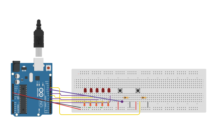 Circuit design 4A Arduino 2.1 - Tinkercad