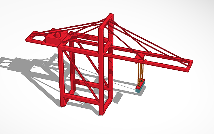 3D design container crane - Tinkercad
