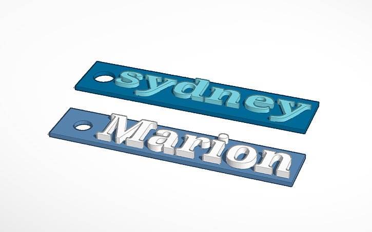 3D design Name Tags - Tinkercad
