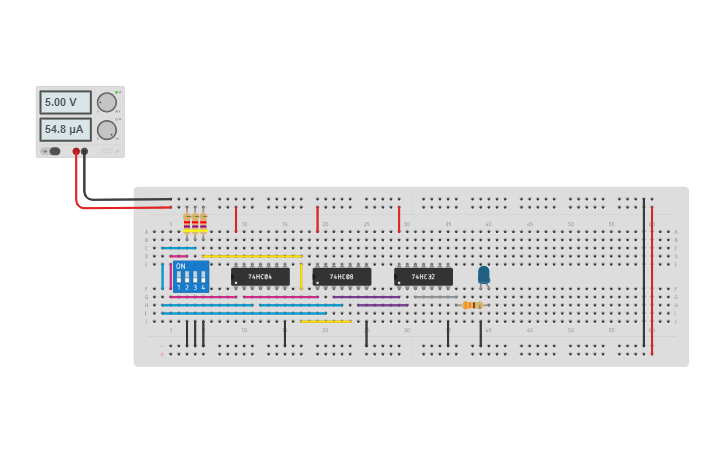 Circuit design Problema fibonacci - Tinkercad