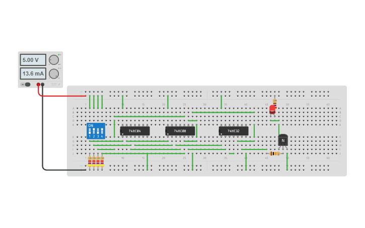Circuit design SD1 Practica2 ejercicio 1 | Tinkercad