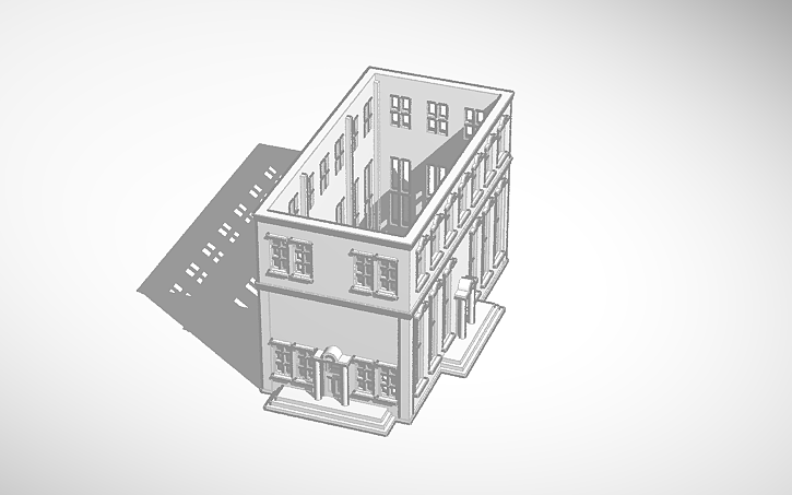 3D design N Scale Office Building - Tinkercad