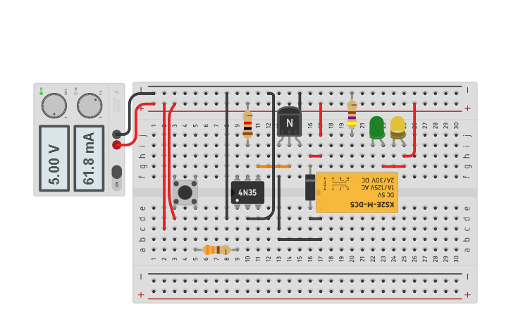 Circuit design Optoacoplador - Actividad 8 - José Miguel Tena Escalante 302E - Tinkercad