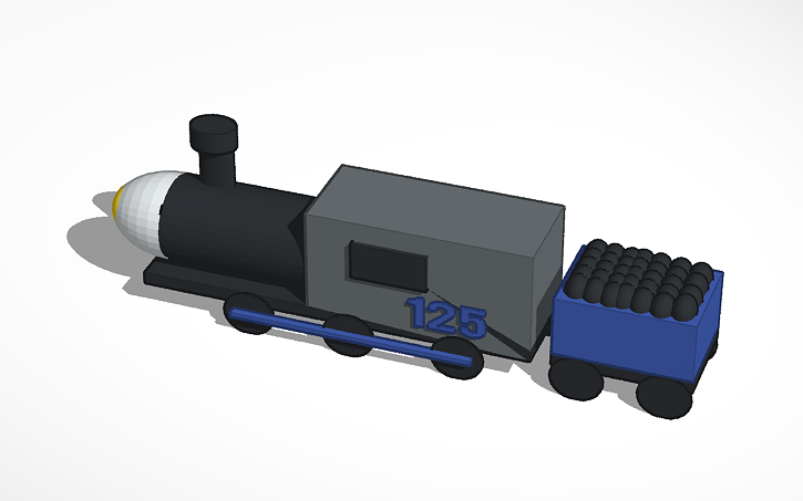 3D design Steam engine number 125 | Tinkercad