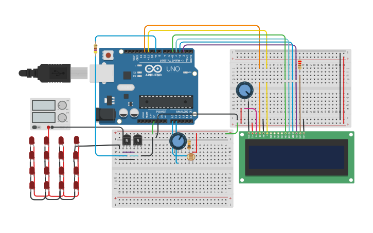 Circuit design CPE 161 Final Exam(Closed Loop System) - Tinkercad