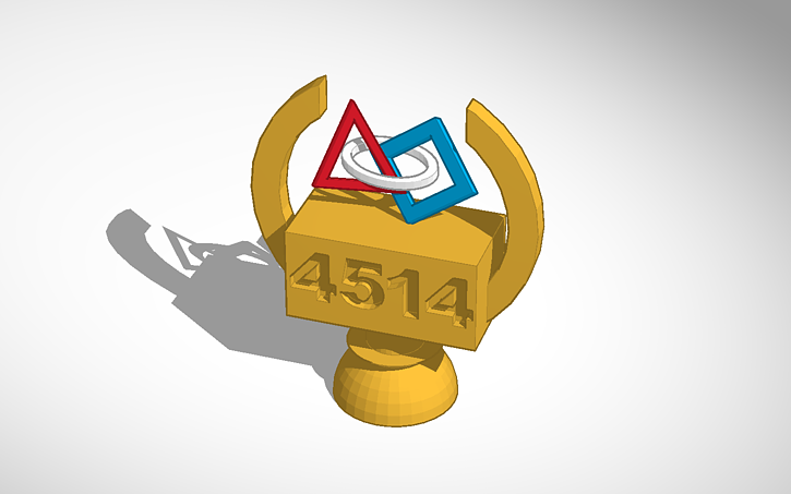 3D design FIRST Robotics Trophy | Tinkercad