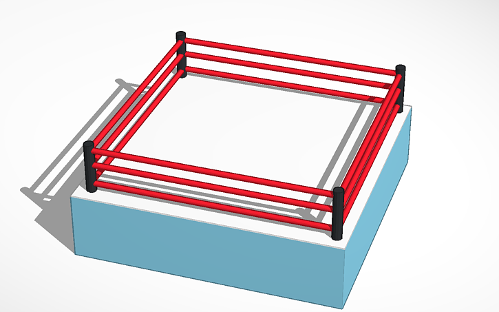 3D design boxing ring - Tinkercad