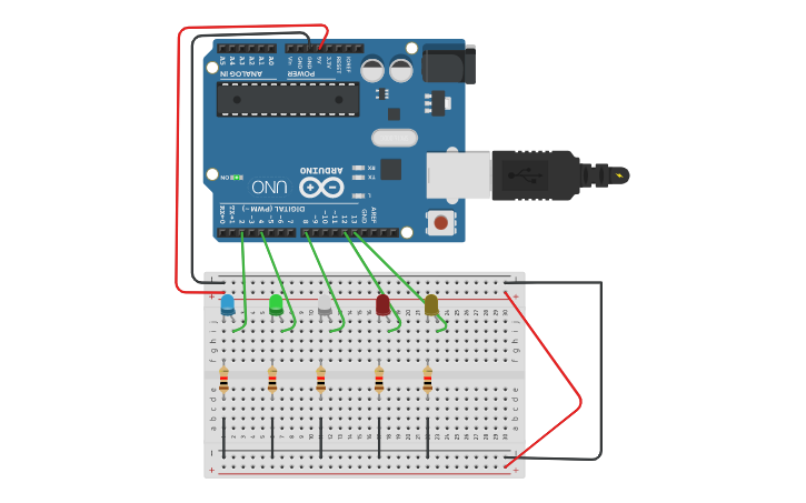 Circuit design exercicio5 | Tinkercad